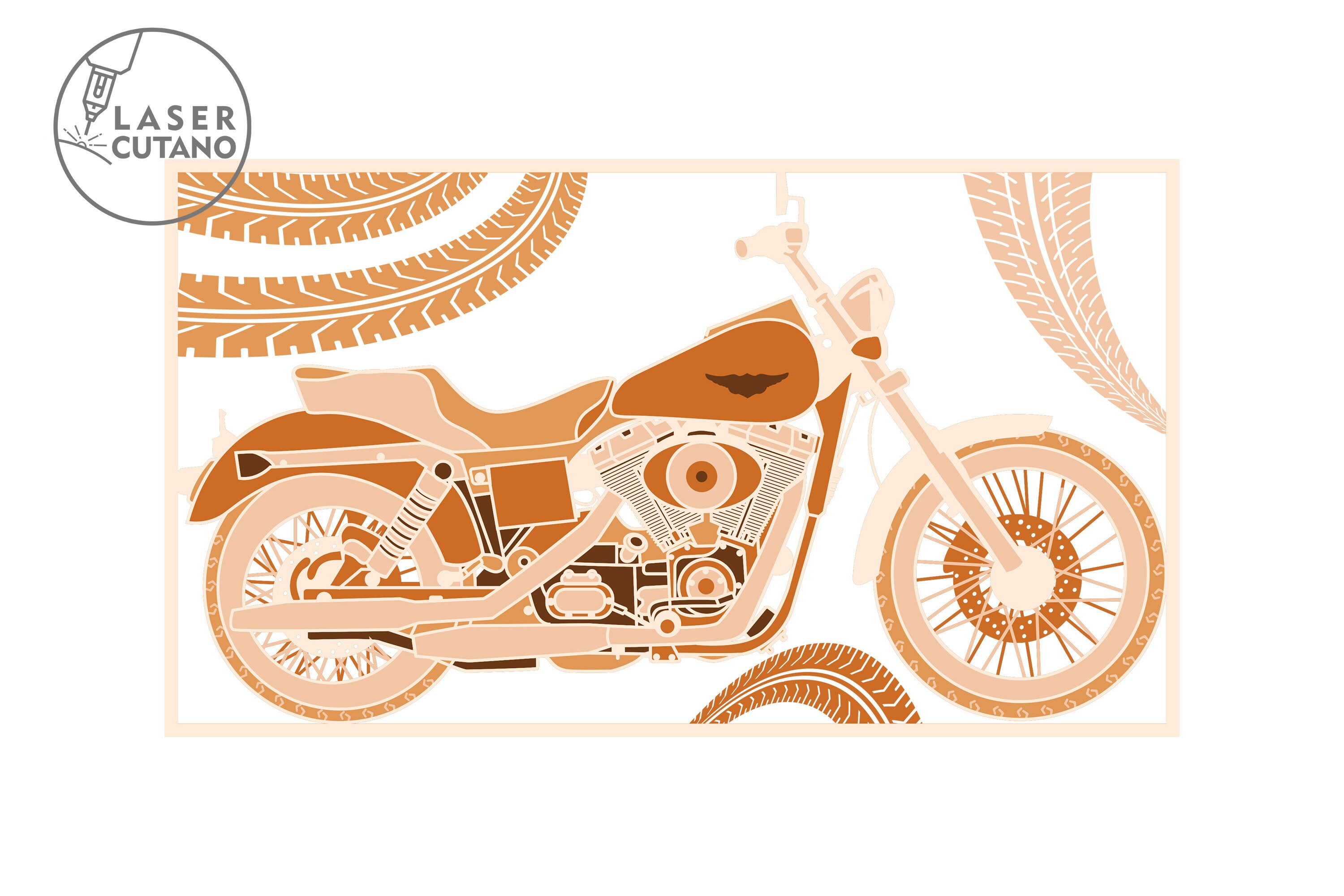 Laser Svg Motorbike Laser Cut Files Motorcycle Laser File and Biker Svg ...