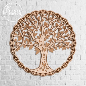 TREE of LIFE Laser Cut File Svg Laser Engraving and Tree of Life Dxf ...
