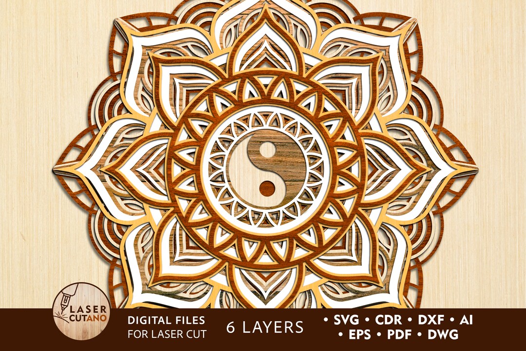 Multilayer Mandala Svg MANDALA Cricut Files and 3d Mandala Svg Files ...