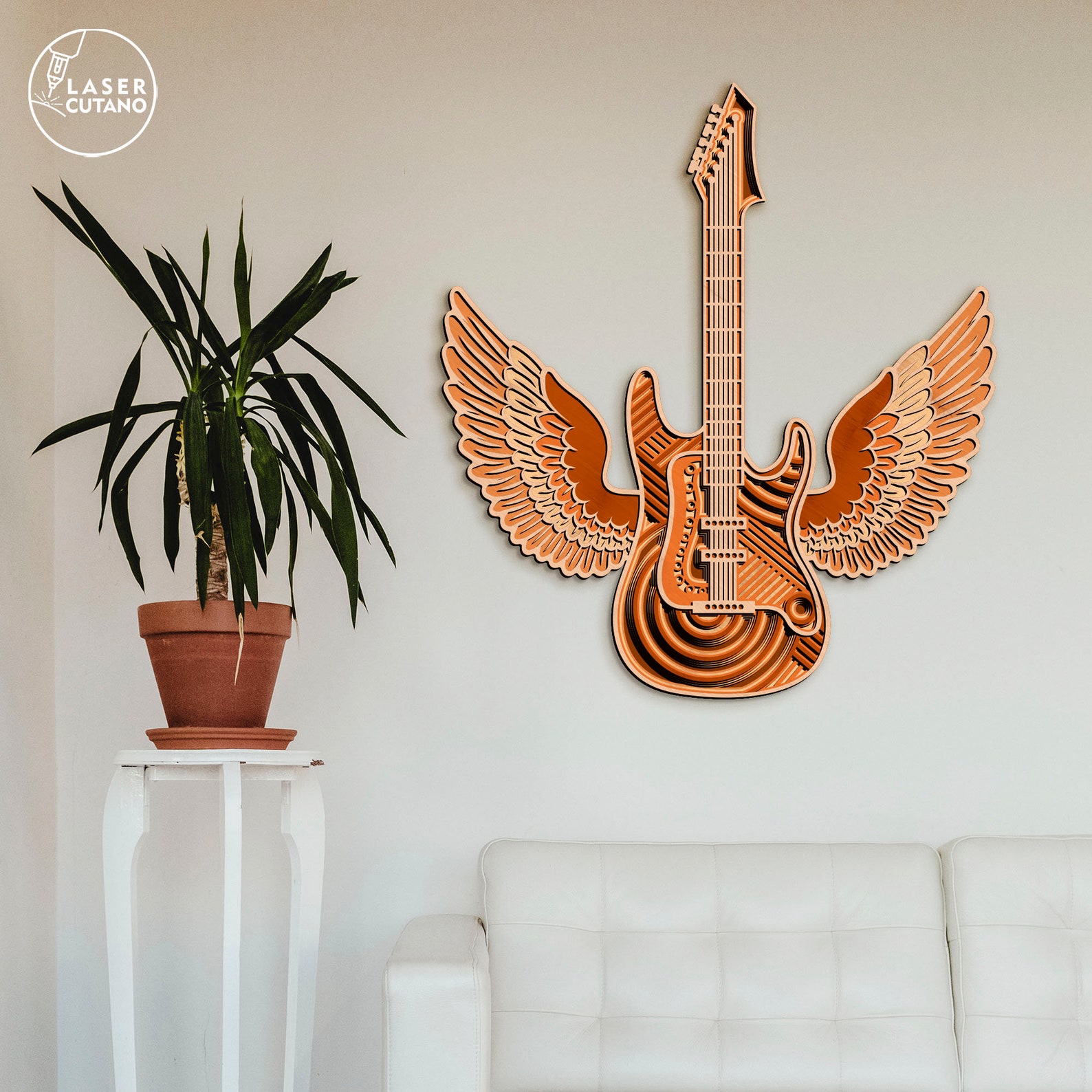 Guitar Laser Cut File Xtool Layered Svg Cricut and Laser Cut Music ...