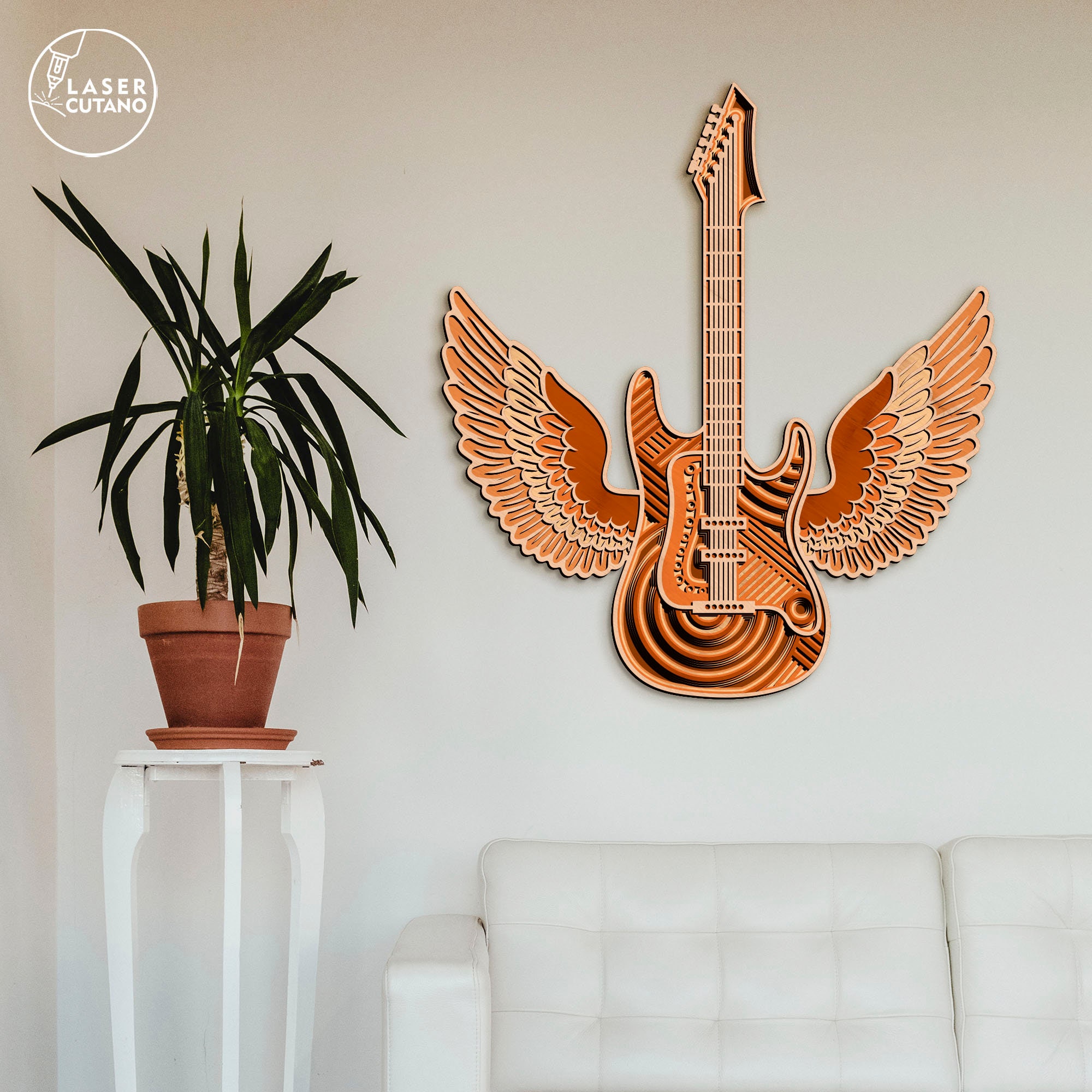Guitar Laser Cut File Xtool Layered Svg Cricut and Laser Cut Music ...