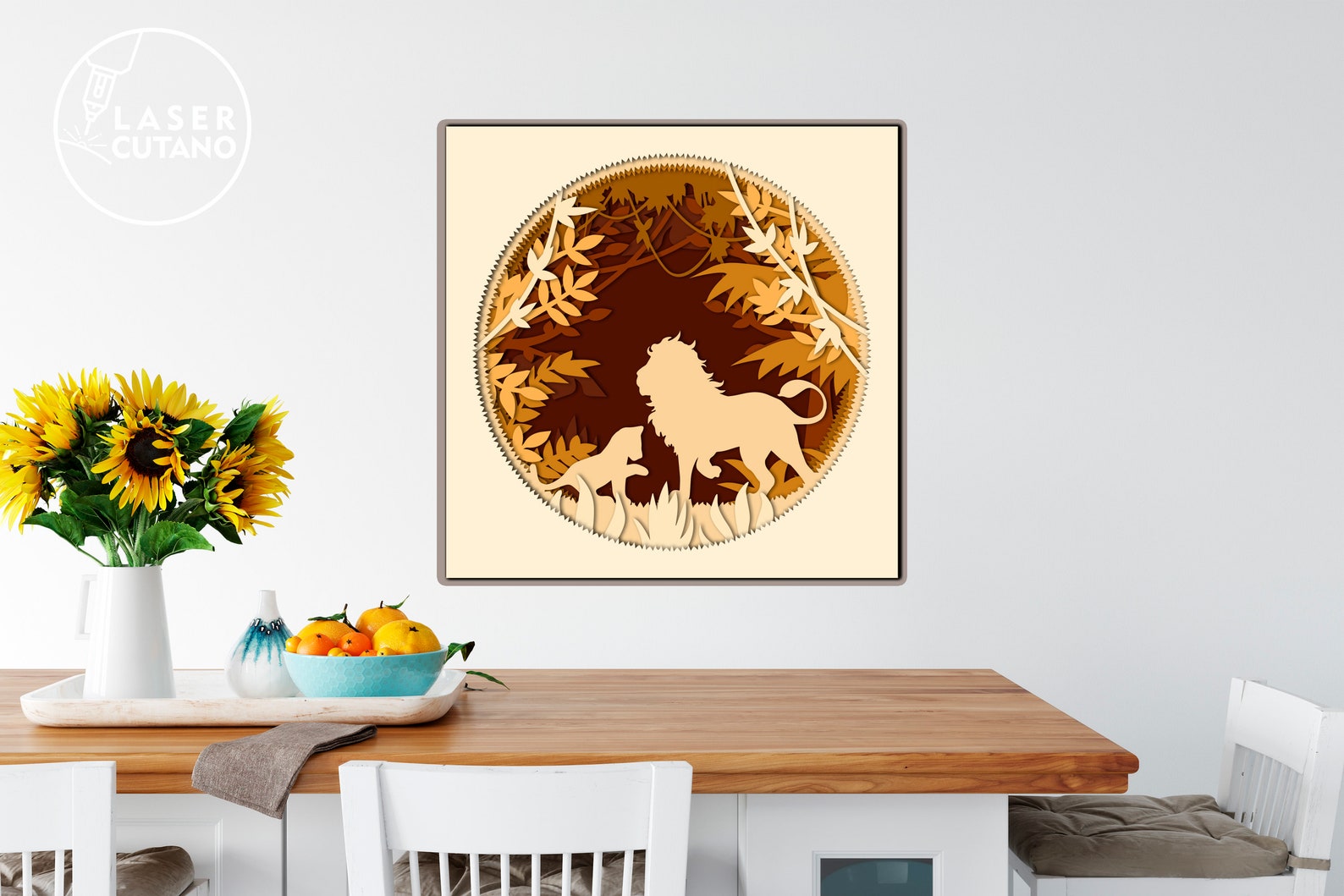 Cricut Svg PANEL LION Cricut Templates Laser Cut Files and Svg - Etsy