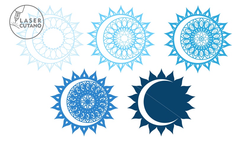 Laser Cut Files SOLAR ECLIPSE Glowforge Laser Cut File Svg Ornaments ...