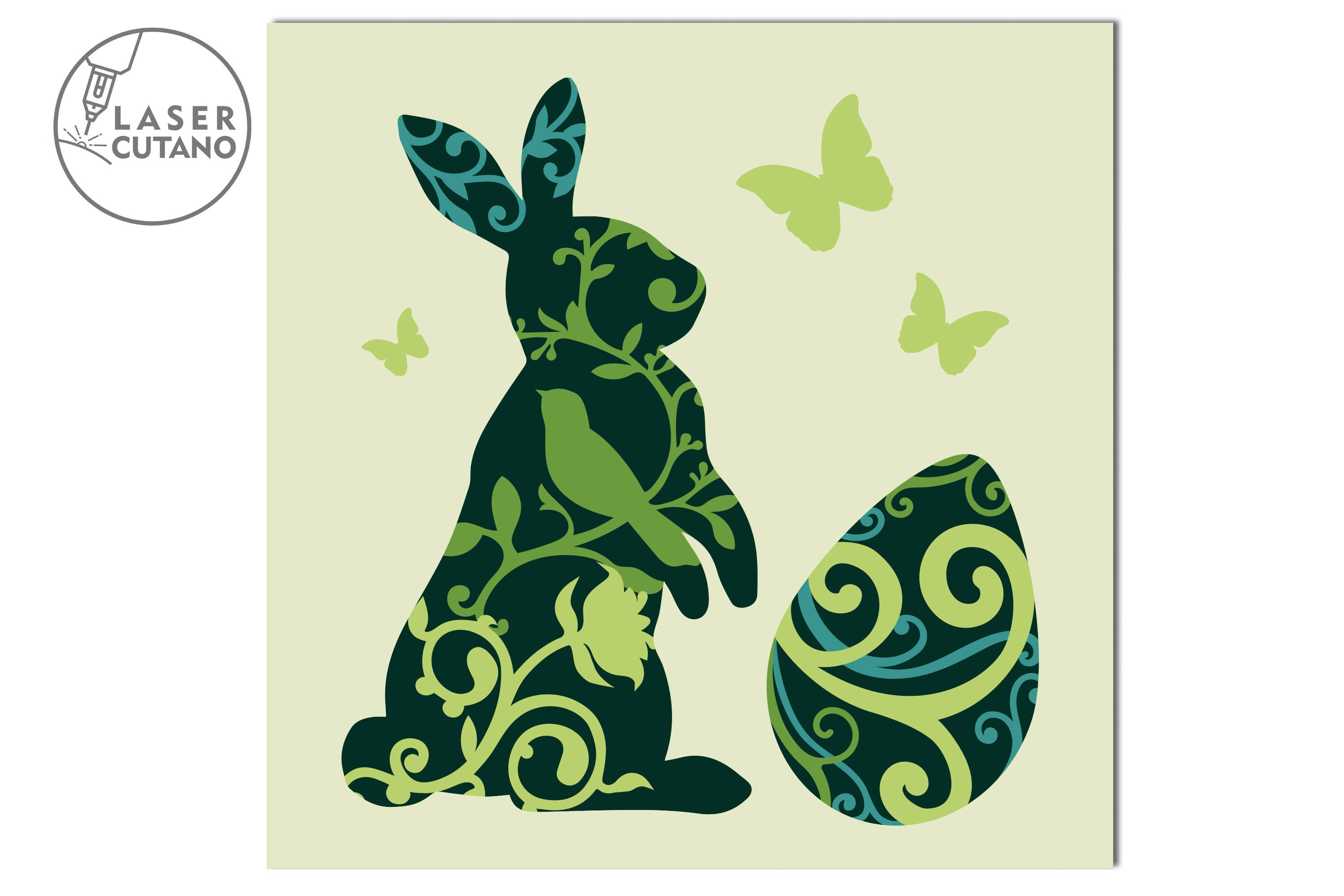 Laser Cut File Laser Engraved EASTER BUNNY Svg Cut File and - Etsy