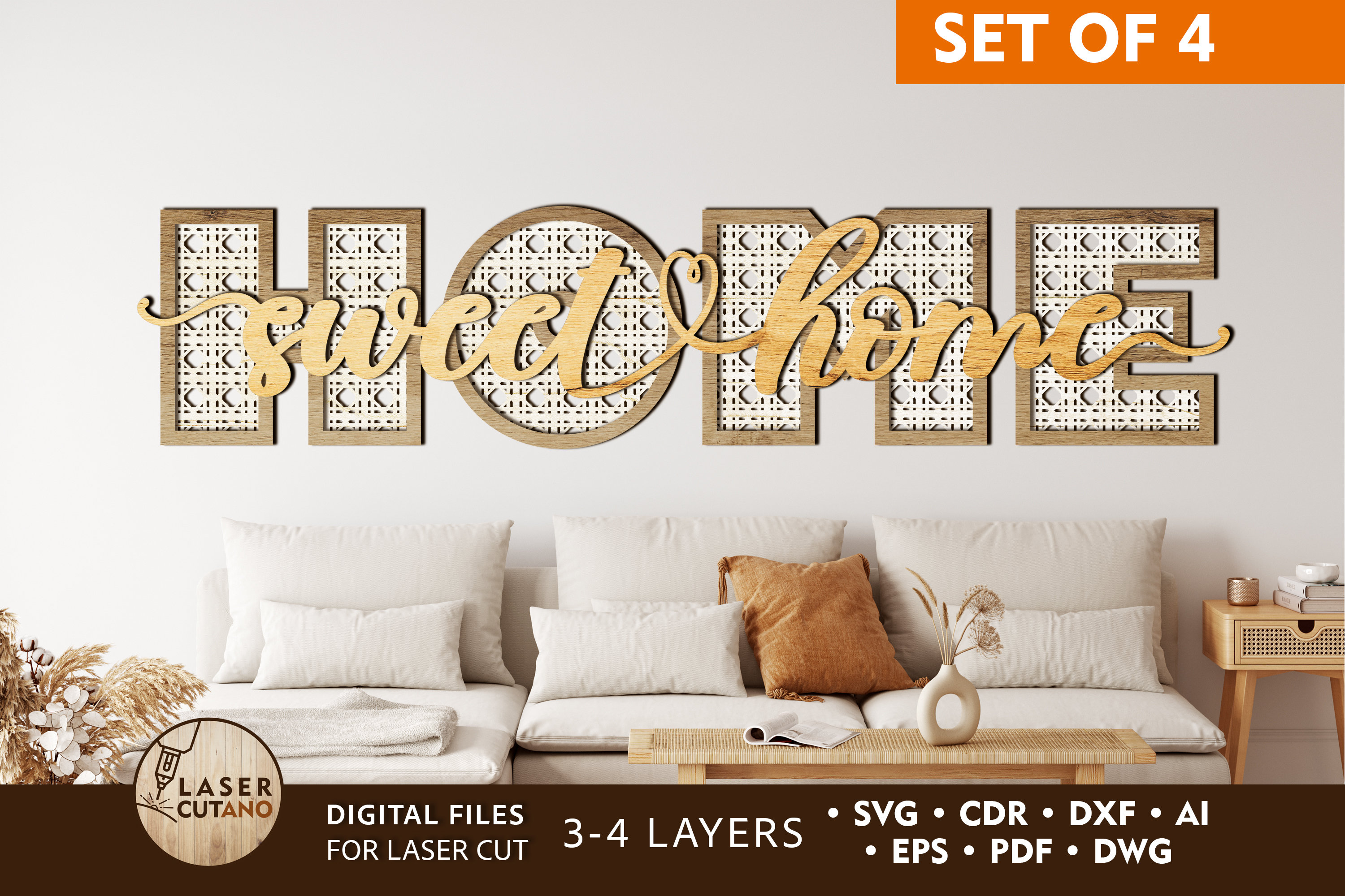 Home Sweet Home Svg Laser Cut House Files and Wood Sign SVG - Etsy