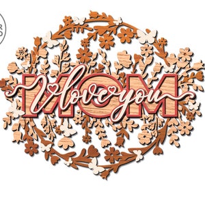 MUM Laser Cut File SVG MOM Glowforge Mother's Day Laser File and Files ...
