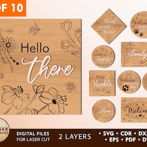 SIGNS Laser Files Svg Sign Template Dxf and Laser Cut Files for Xtool ...