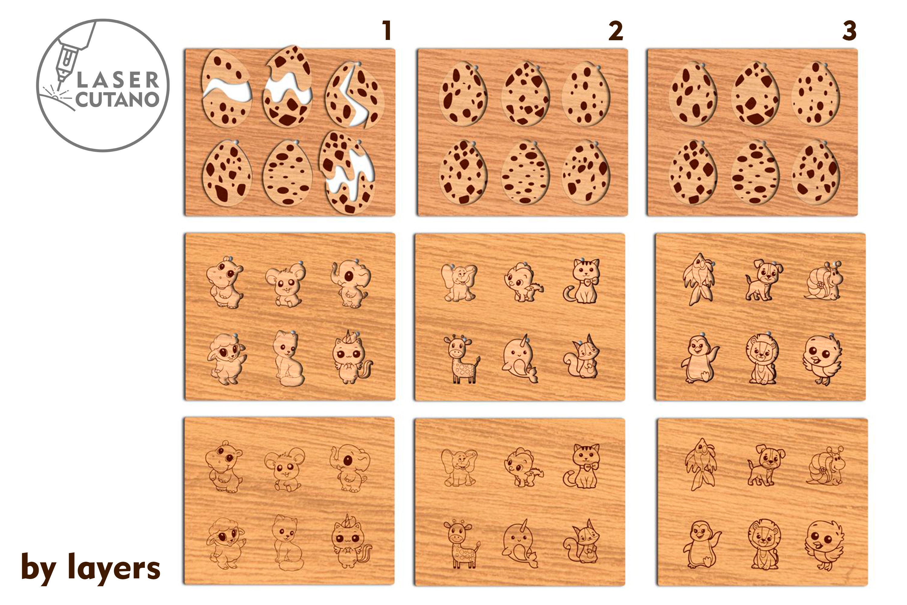 Kids PUZZLE Laser Cut File Svg Dxf Template and Cnc File - Etsy UK