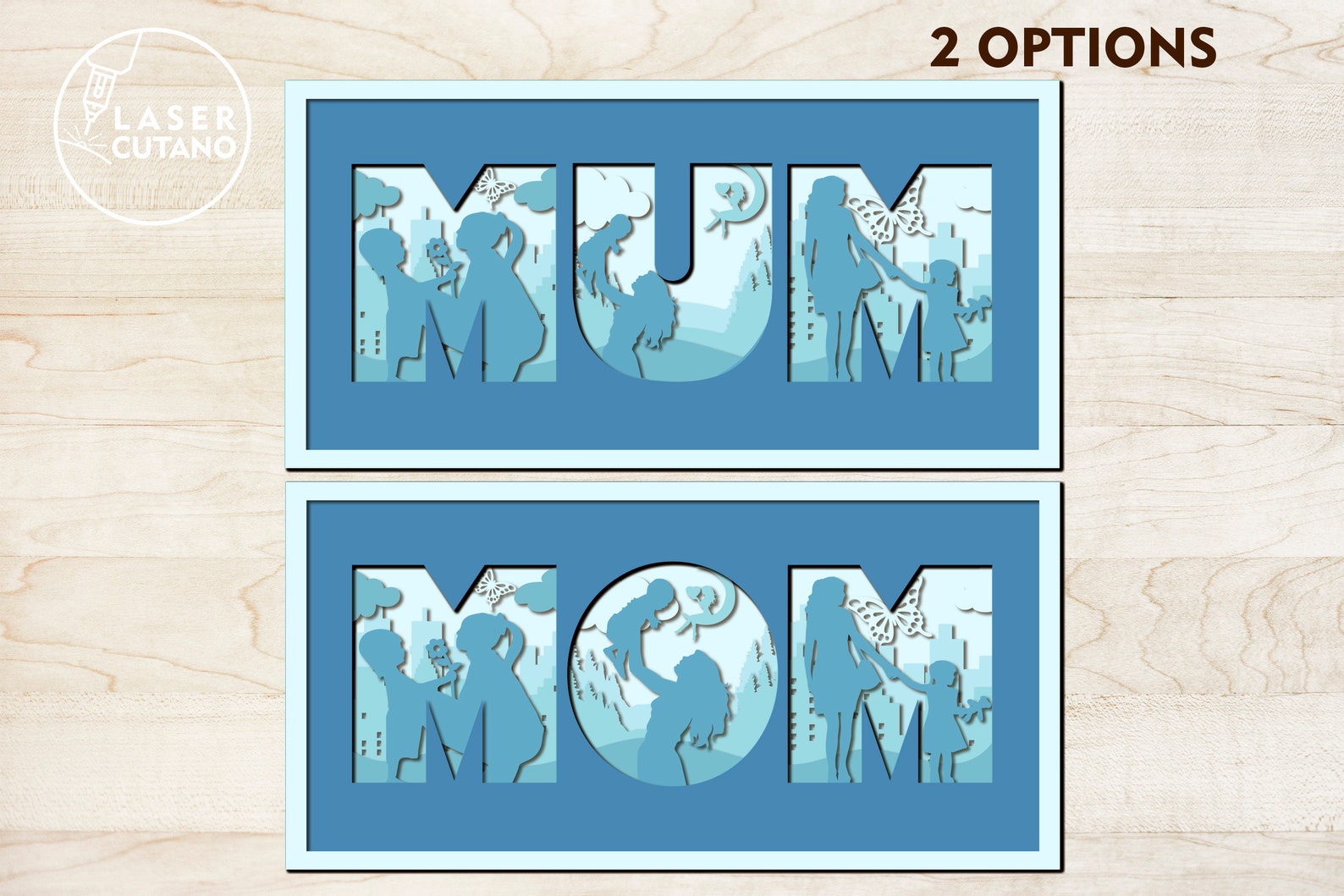 Svg MOM Laser File for Cutting Dxf Cnc Mother Laser Cutting & Laser Cut ...