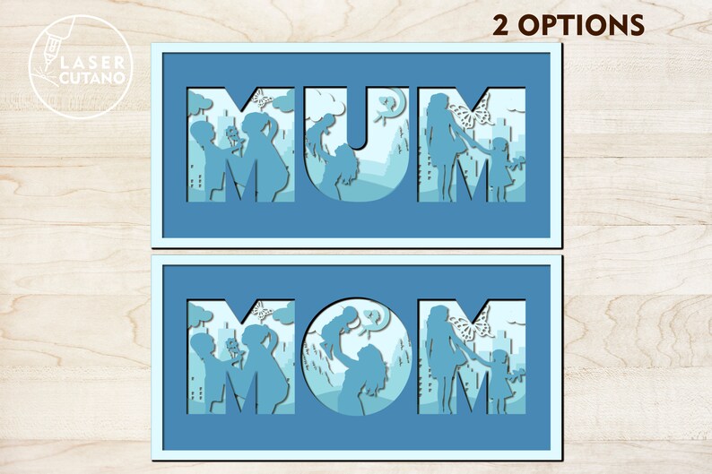 Svg MOM Laser File for Cutting Dxf Cnc Mother Laser Cutting & Laser Cut ...