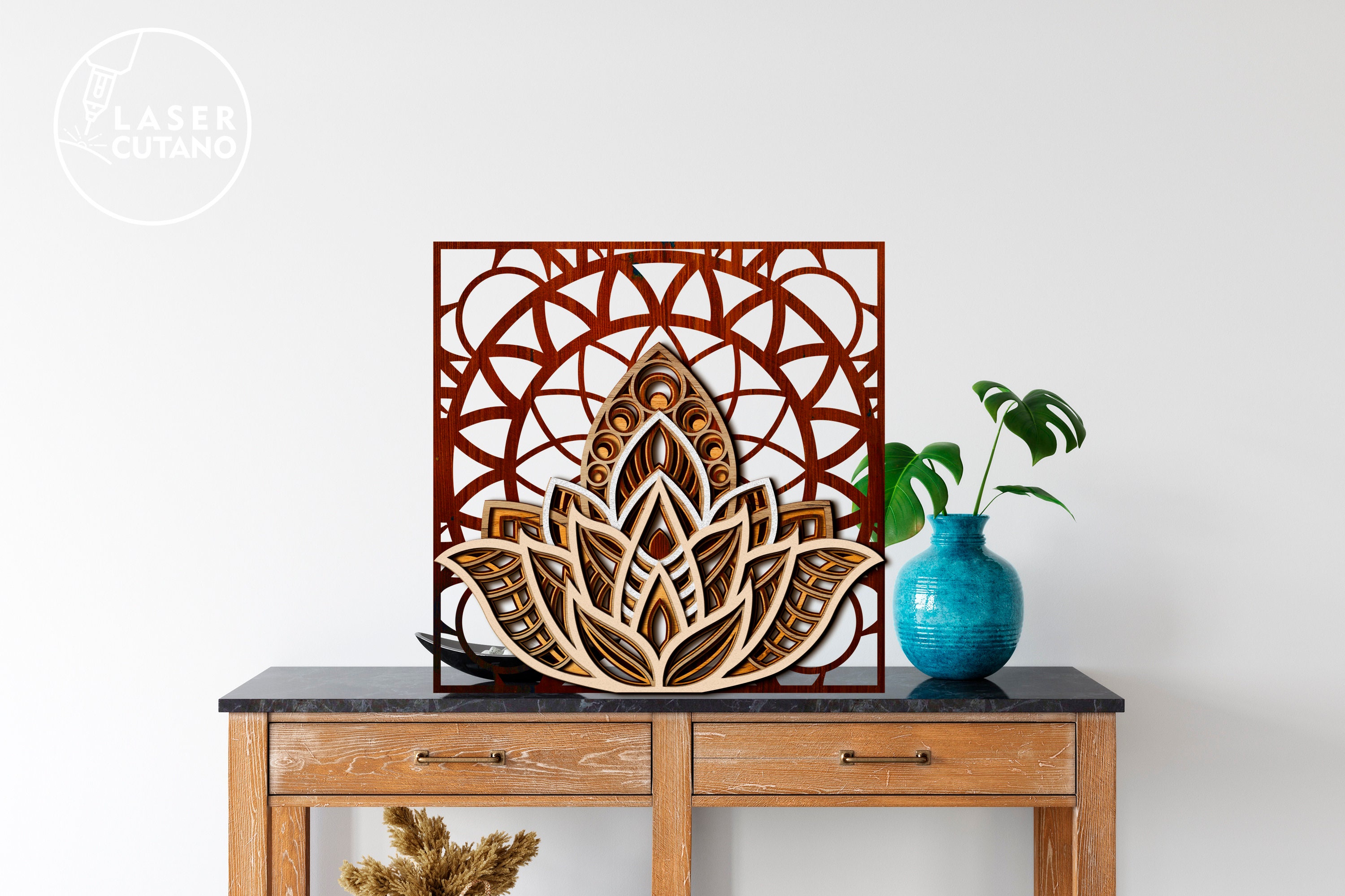 3d Layered Mandala Laser Cut File Svg Wood and Mandala Laser - Etsy