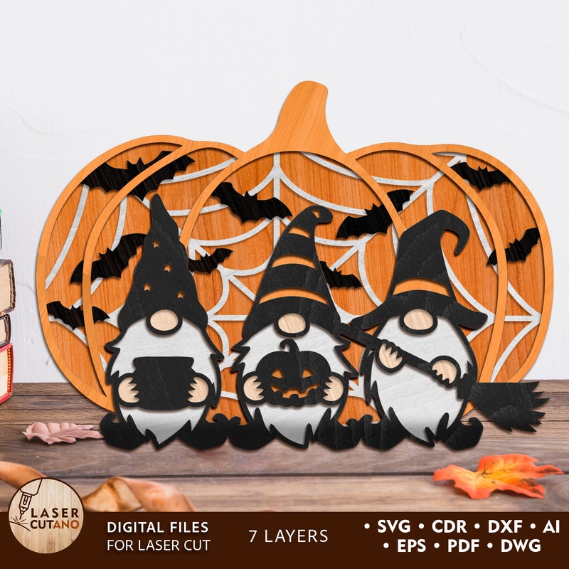 Halloween Gnome Svg - Etsy