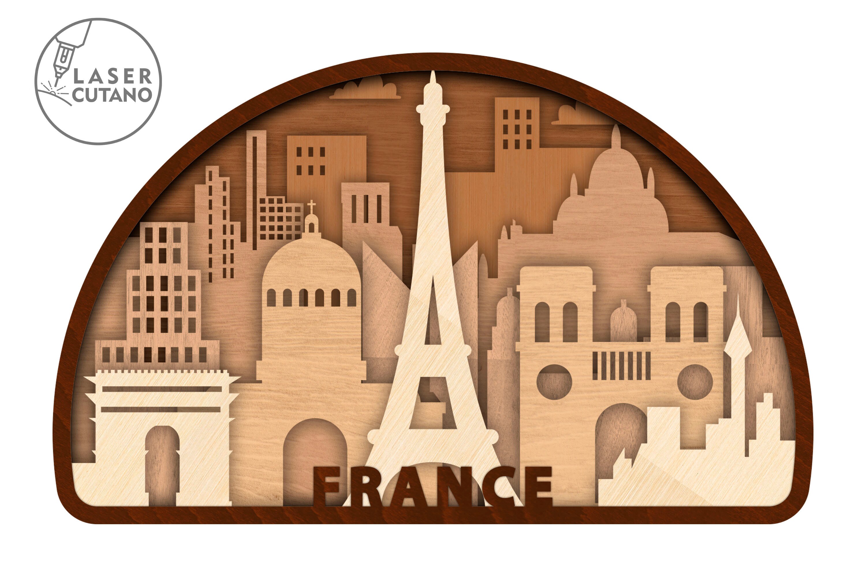 FRANCE Svg for Laser Cut Wood Art Dxf Files for Laser and Glowforge ...