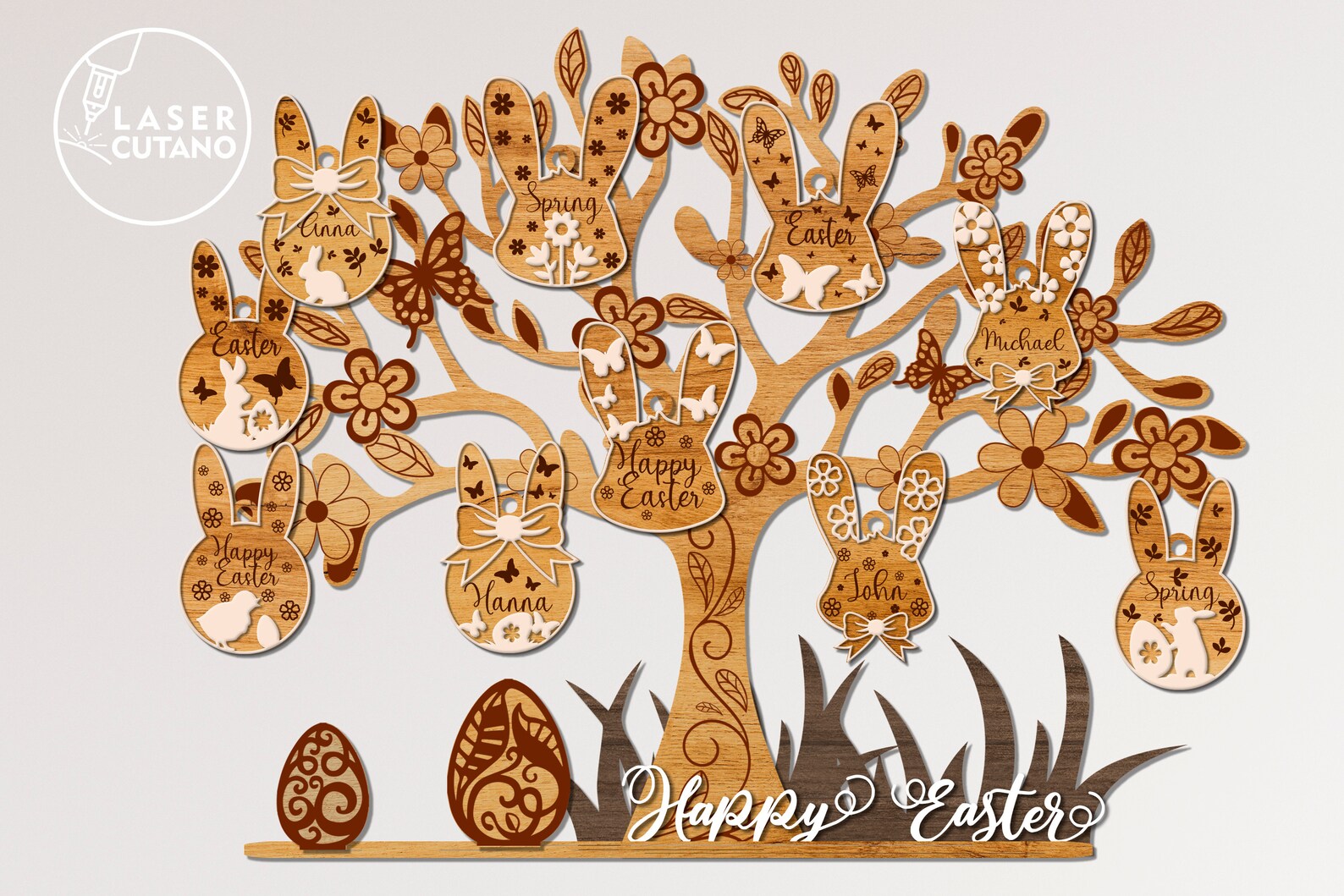 EASTER Laser Cut Files Dxf Svg Happy Easter and Easter Egg - Etsy