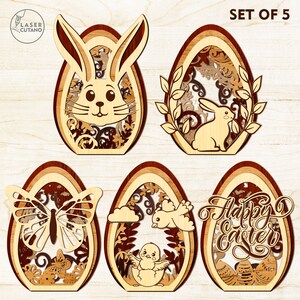 Laser Cut Easter Svg Egg Easter Glowforge File and Egg Easter Dxf ...