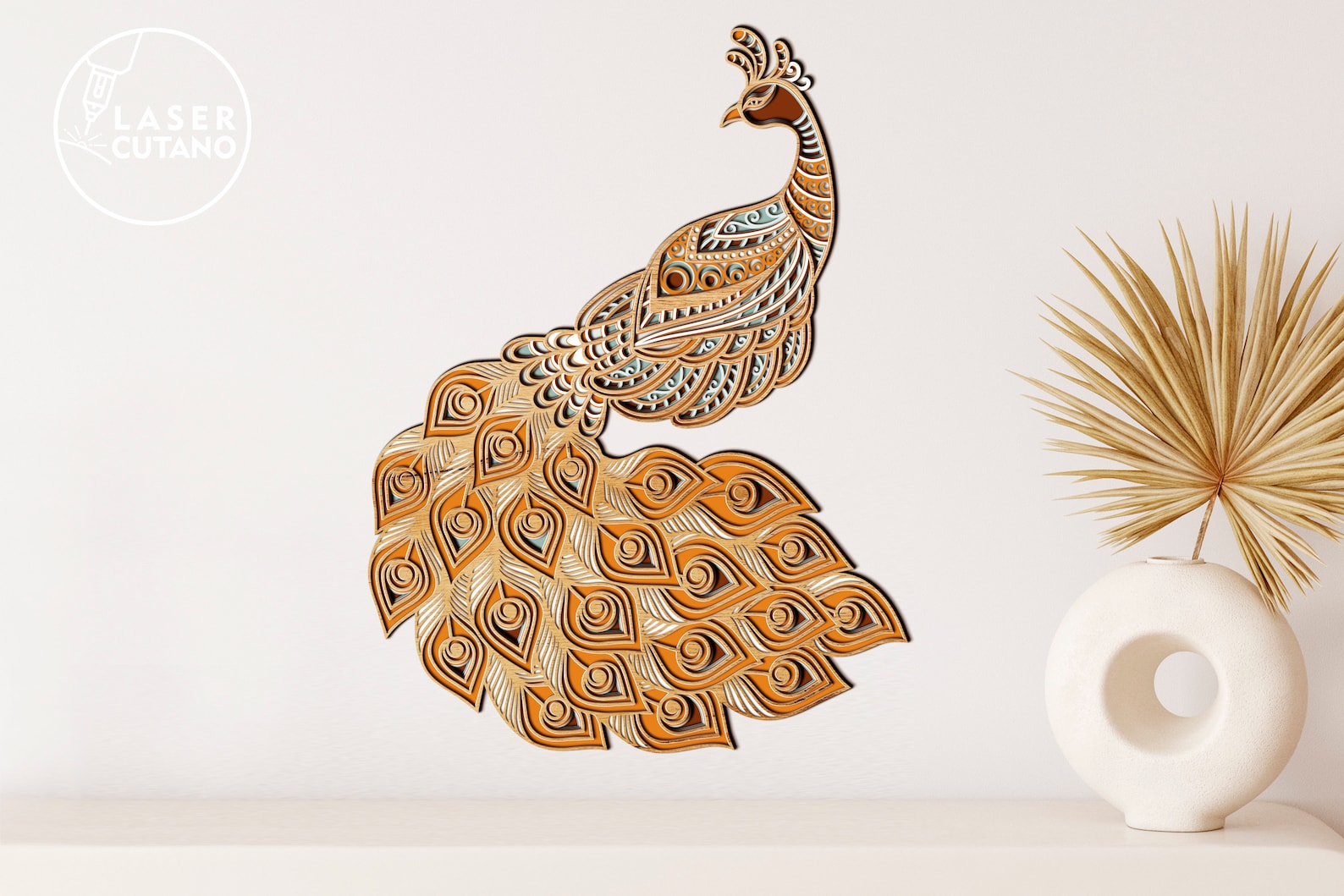 PEACOCK Laser Cut File BIRD Svg Cutting Template and Peacock Wall Decor ...