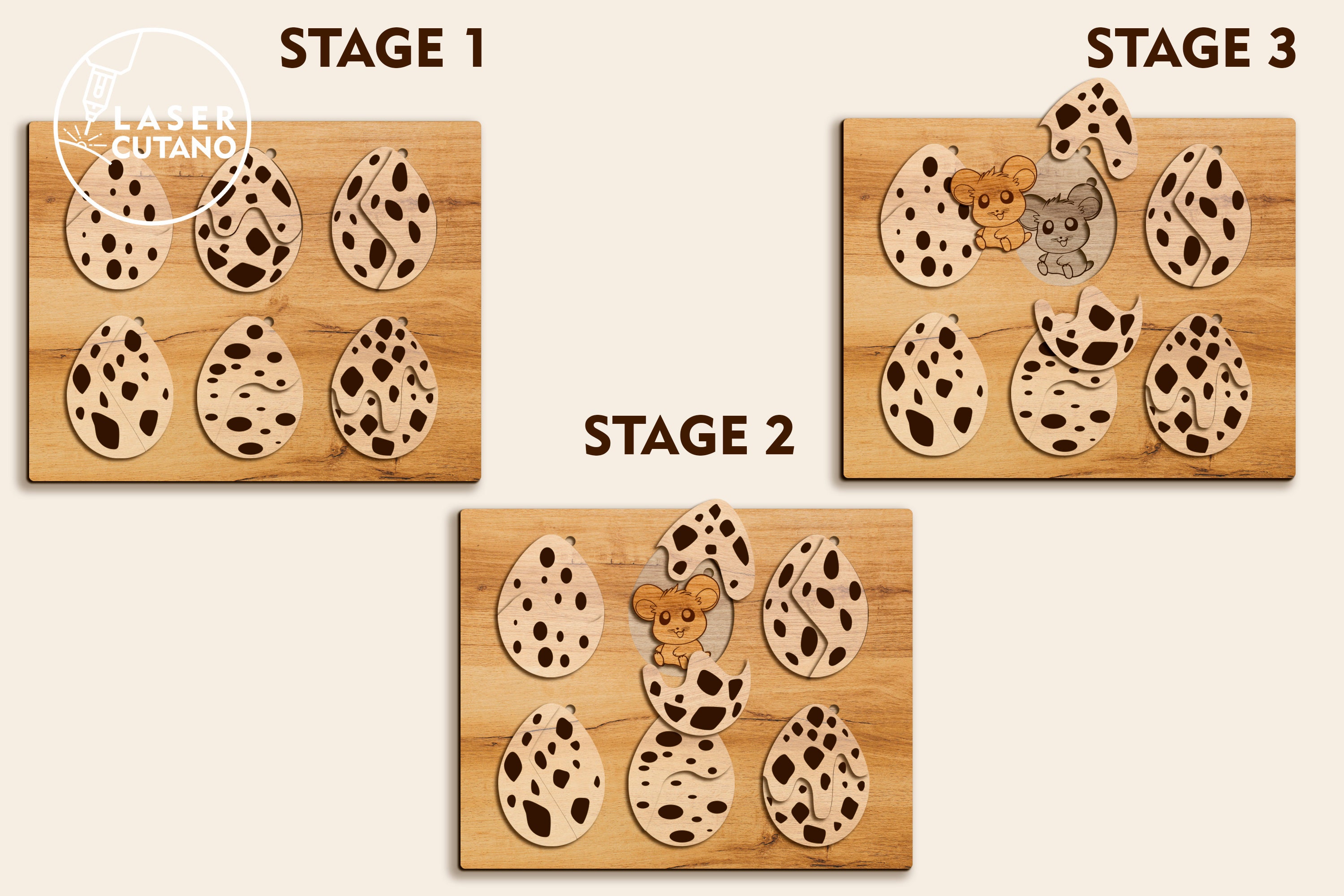 Kids PUZZLE Laser Cut File Svg Dxf Template and Cnc File - Etsy