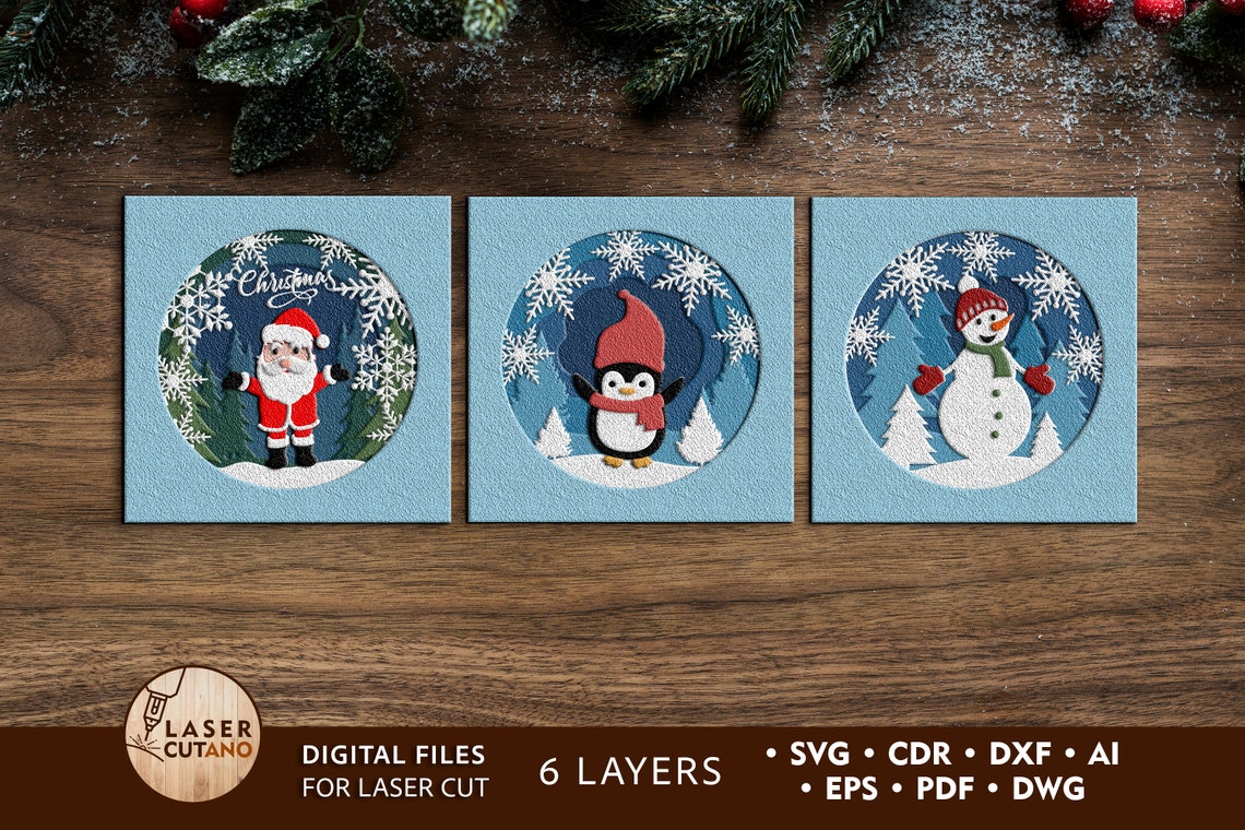 CHRISTMAS Svg Files Cricut Paper Cut Ideas and Christmas | Etsy