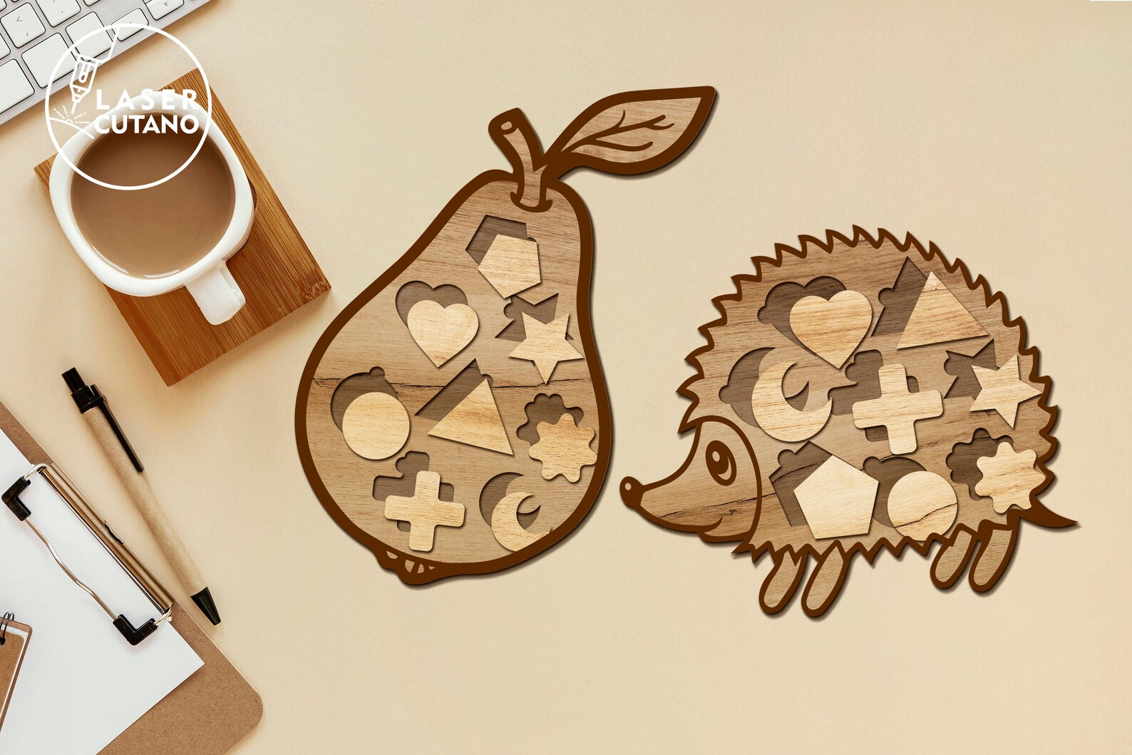 Montessori Kids Puzzle Laser Cut File Shape Sorter and Laser Cut Puzzle ...