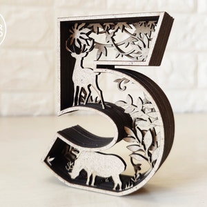 NUMBERS Laser Cut Files 3d DIGITS Svg Files for Cricut, Laser Engraved ...