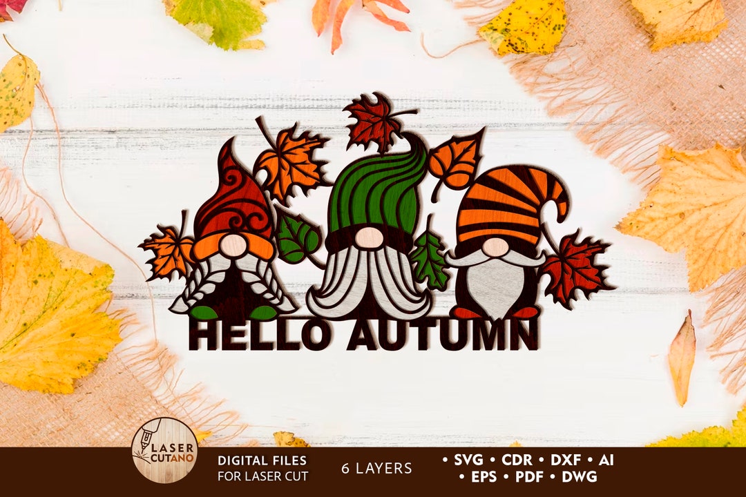 HELLO AUTUMN Svg Files for Cricut Fall Laser Cut Files and Fall ...