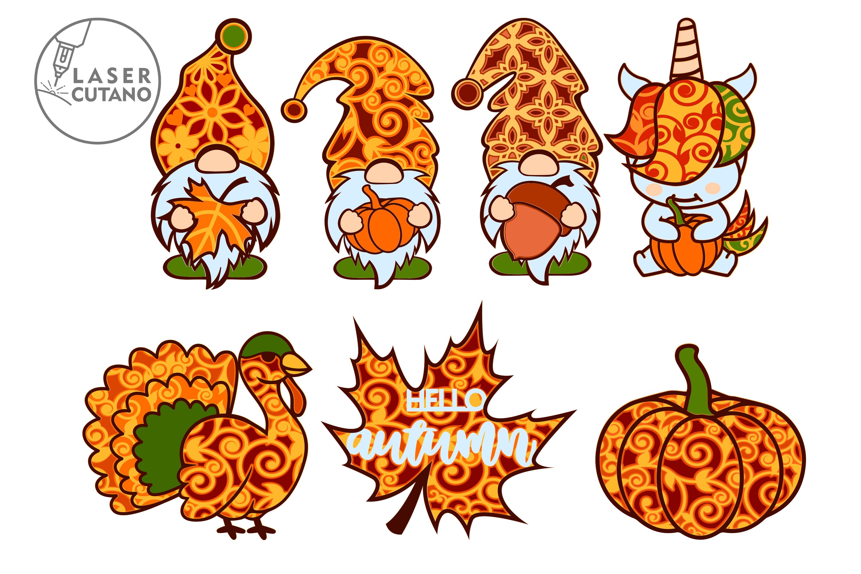 AUTUMN SVG Bundle, Fall SVG Bundle Laser Cut Files, Fall Svg Files ...