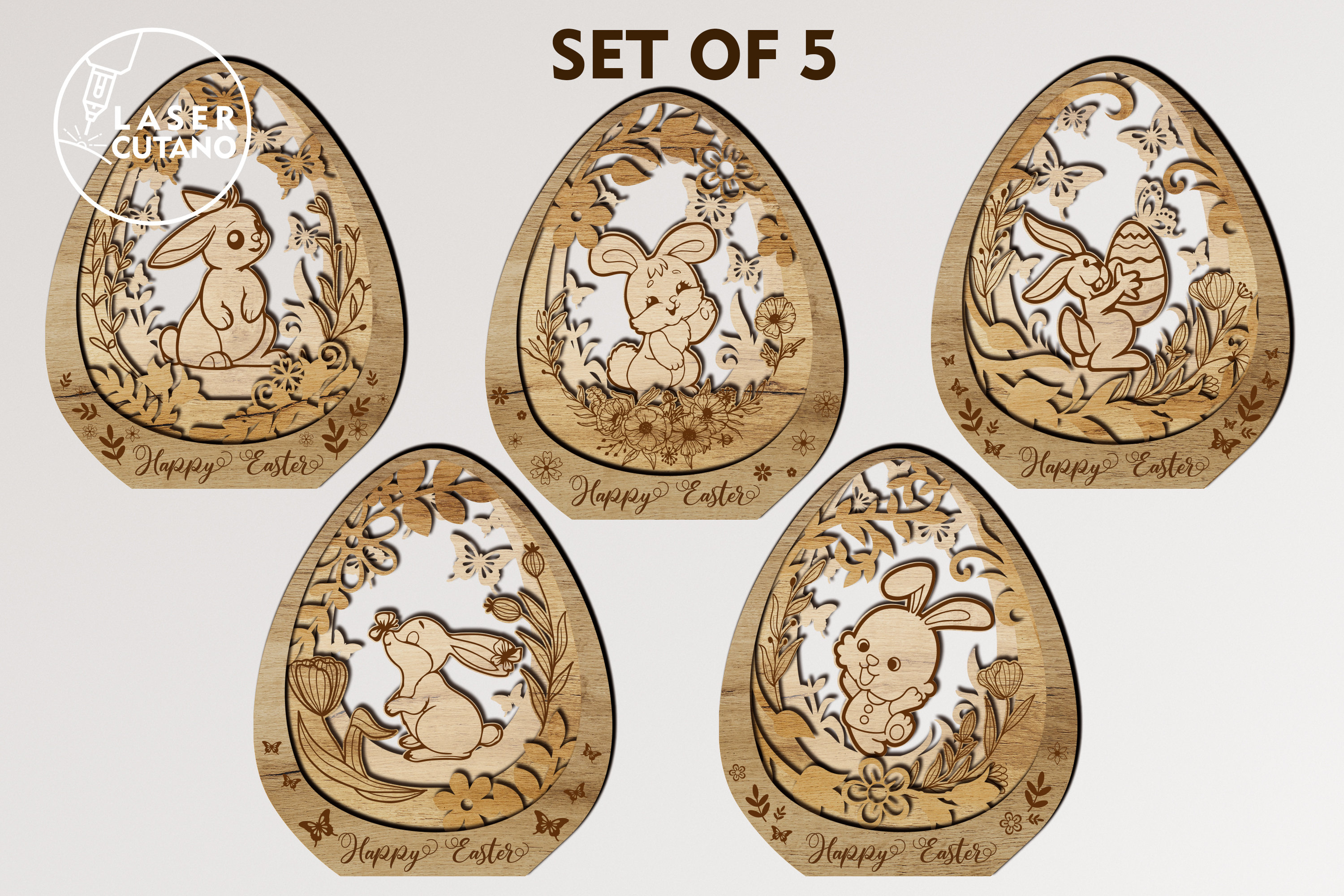 Laser Cut Files EASTER Laser File Svg Layered and 3d Svg File - Etsy