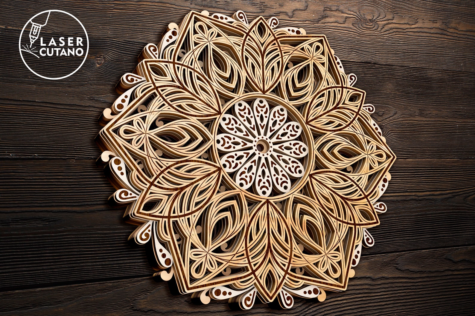 MANDALA Laser Cut Files Svg 3D Layered Svg Wall Art and - Etsy