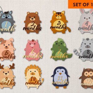 Milestone Svg Girl Boy Laser Cut File Glowforge Baby Gift and Baby ...