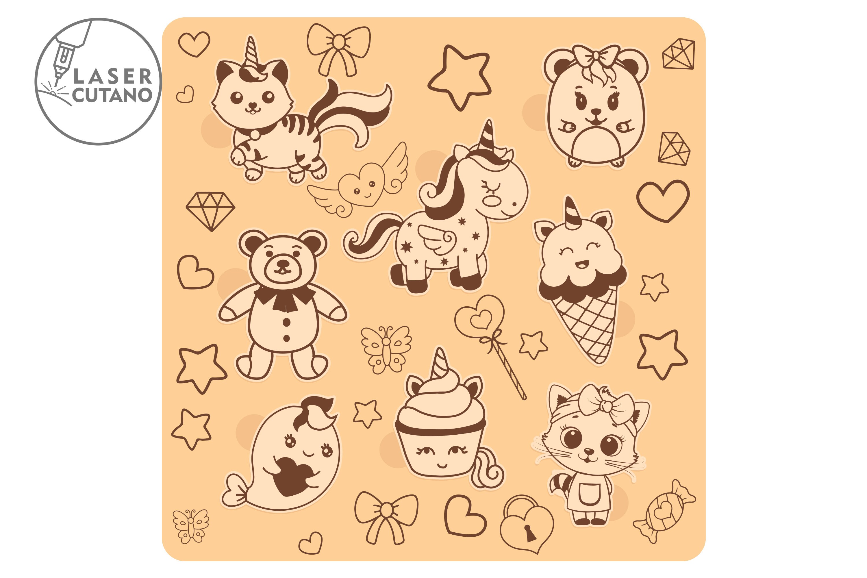 KIDS PUZZLE Laser File Childrens Puzzle File for Cutout, Cnc Pattern ...