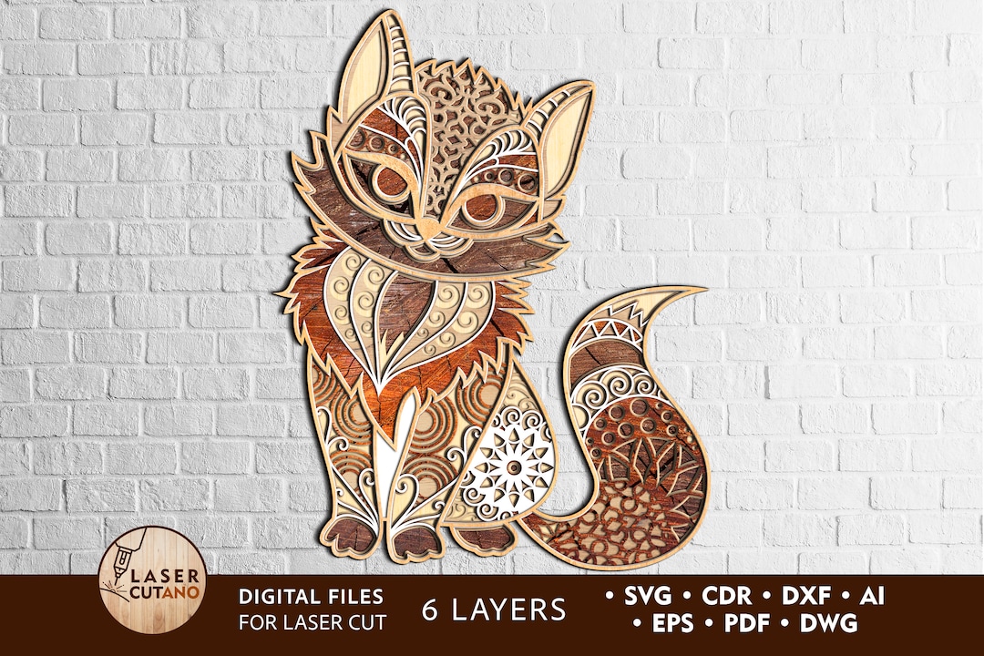 Laser Cut Files KITTY Layered Svg File and Cricut Svg File, Laser Cut ...