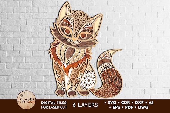 Laser Cut Files KITTY Layered Svg File and Cricut Svg File - Etsy