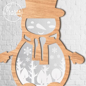 Snowman Laser Cut Files Christmas Ornaments Svg, Christmas Lightburn ...