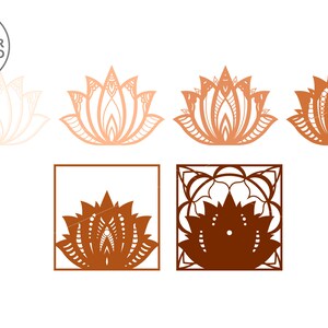 LOTUS Laser Cut File Svg Mandala Cut File Vector Art and | Etsy