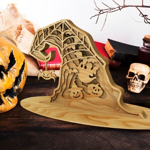 Laser Svg Halloween Laser Cut Files Hat Halloween Glowforge Svg Dxf ...