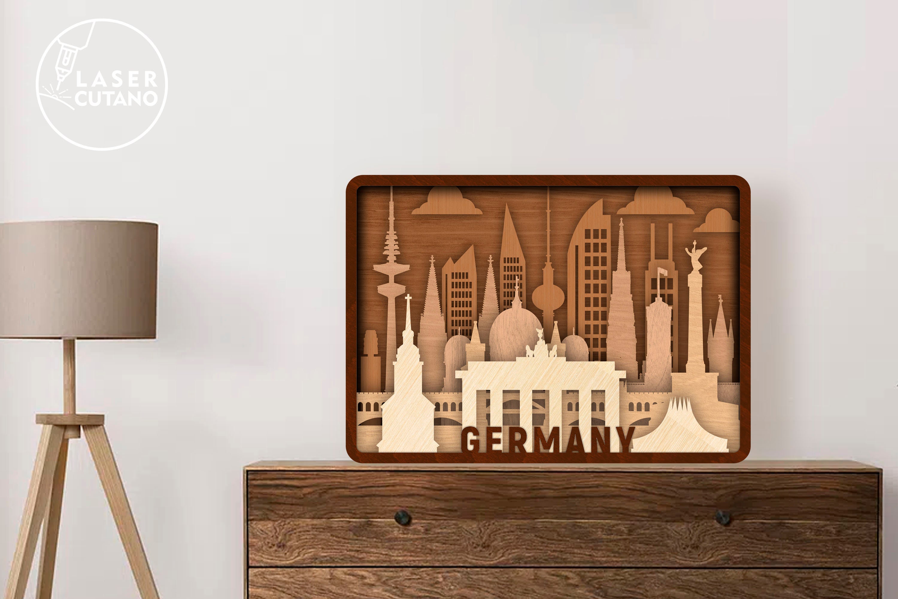 Germany Svg Laser Cut File Deutschland Svg Skyline Laser File & Skyline ...