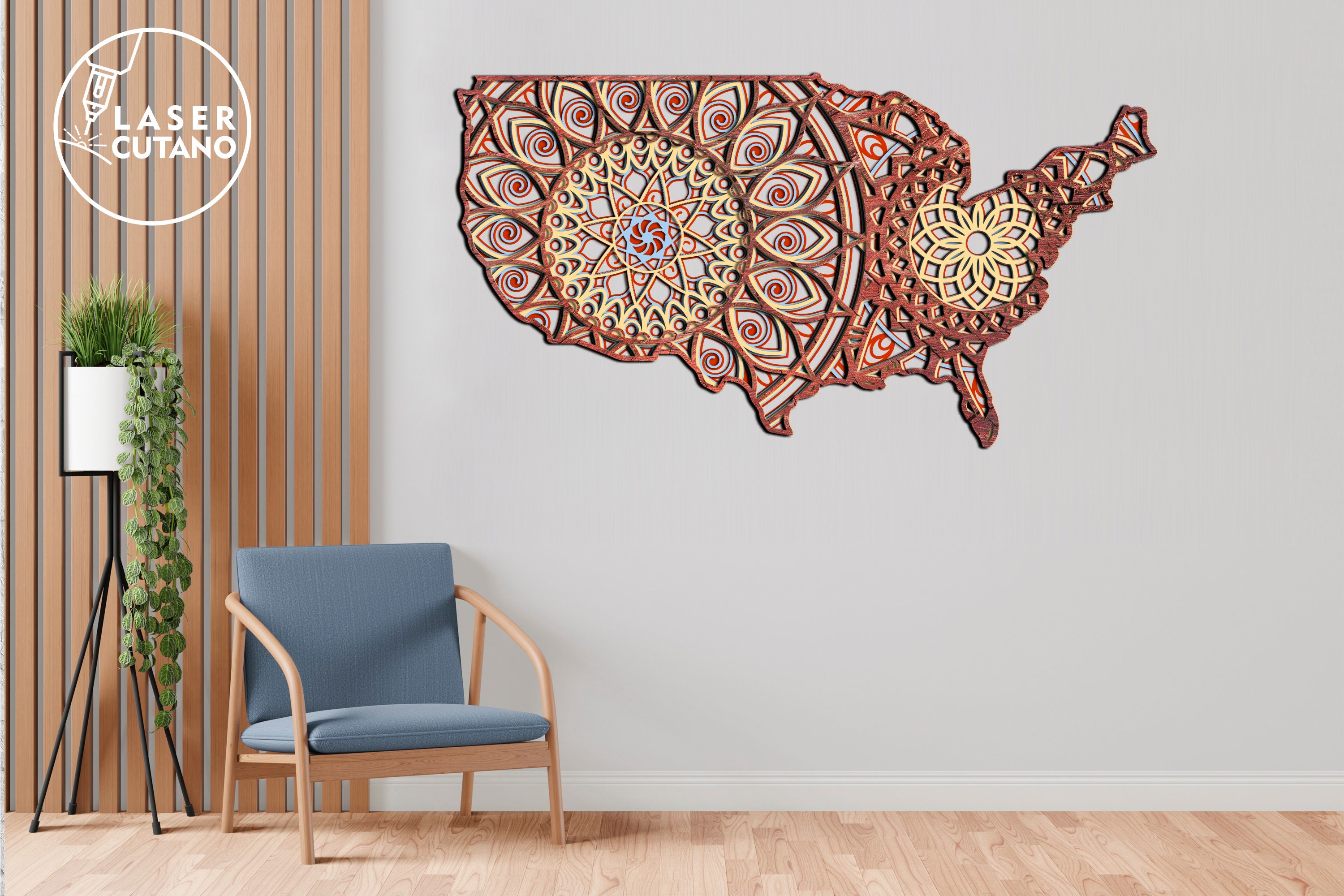 USA MAP Laser Cut File for Glowforge Svg and Cricut File - Etsy