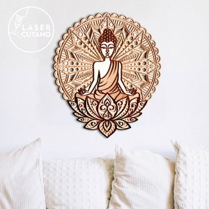 BUDDHA Laser Cut Mandala Layered Laser Cut File and Wooden Laser Cut ...