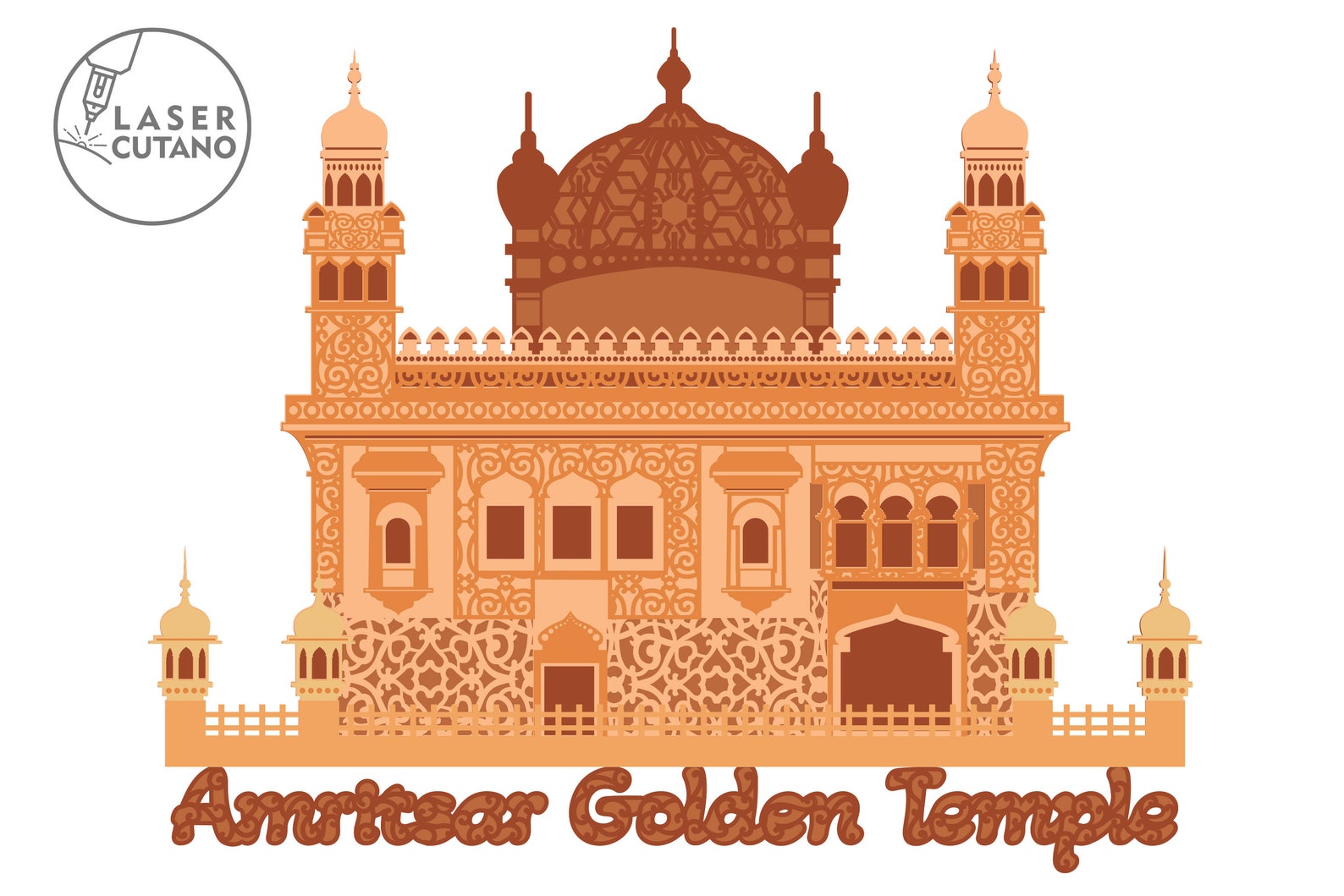 INDIAN TEMPLE Laser Cut Files Buildings Multilayer for Cricut | Etsy