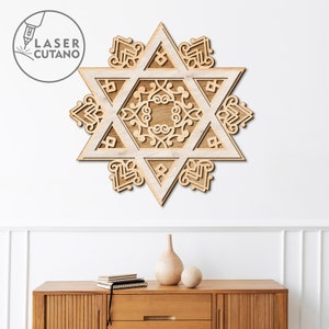 Star of David Laser File Svg Glowforge Hanukkah Svg File and Hanukkah ...