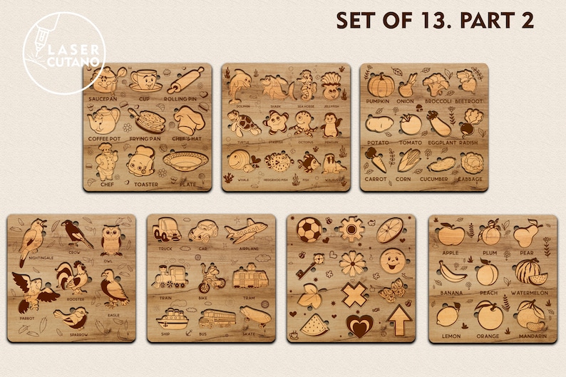 Laser Cut PUZZLE File Svg Templates Cnc and Puzzle Glowforge - Etsy