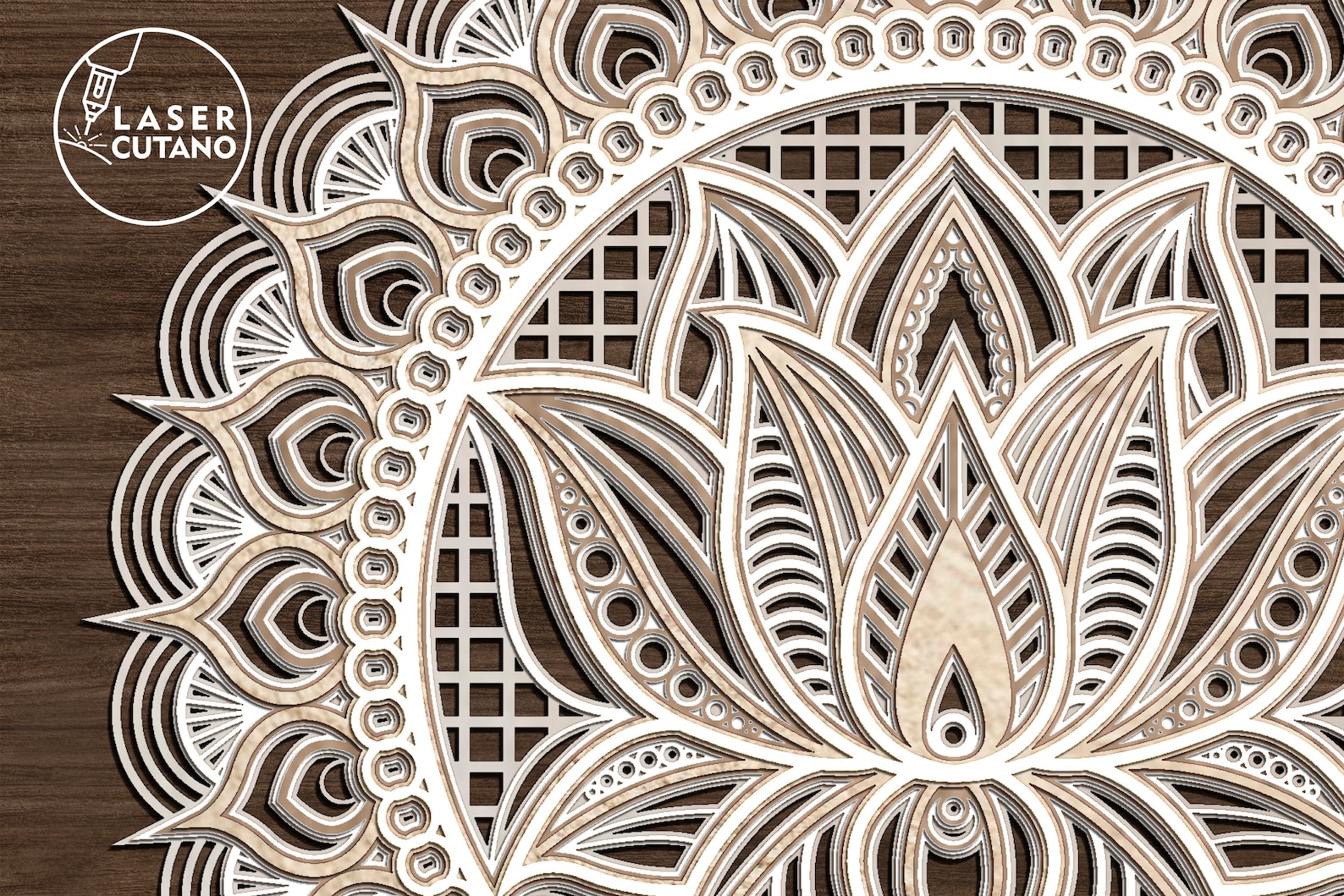 Multilayer Laser Cut DXF MANDALA LOTUS Mandala Svg Files - Etsy