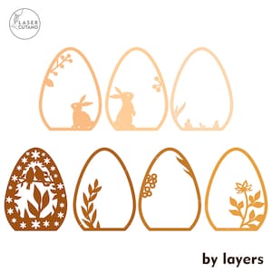Laser Svg Easter Laser Cut Files for Xtool and Easter Dxf File, Egg ...