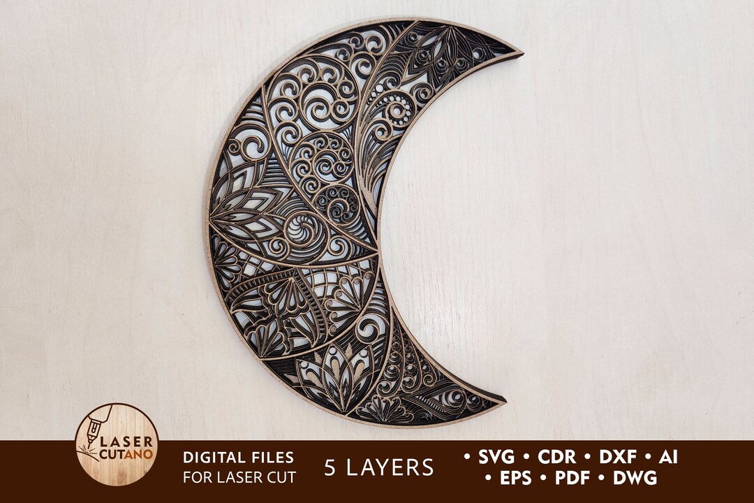 Laser Cut Files - the Moon - Laser Cut File Svg, Laser Cut Wood ...