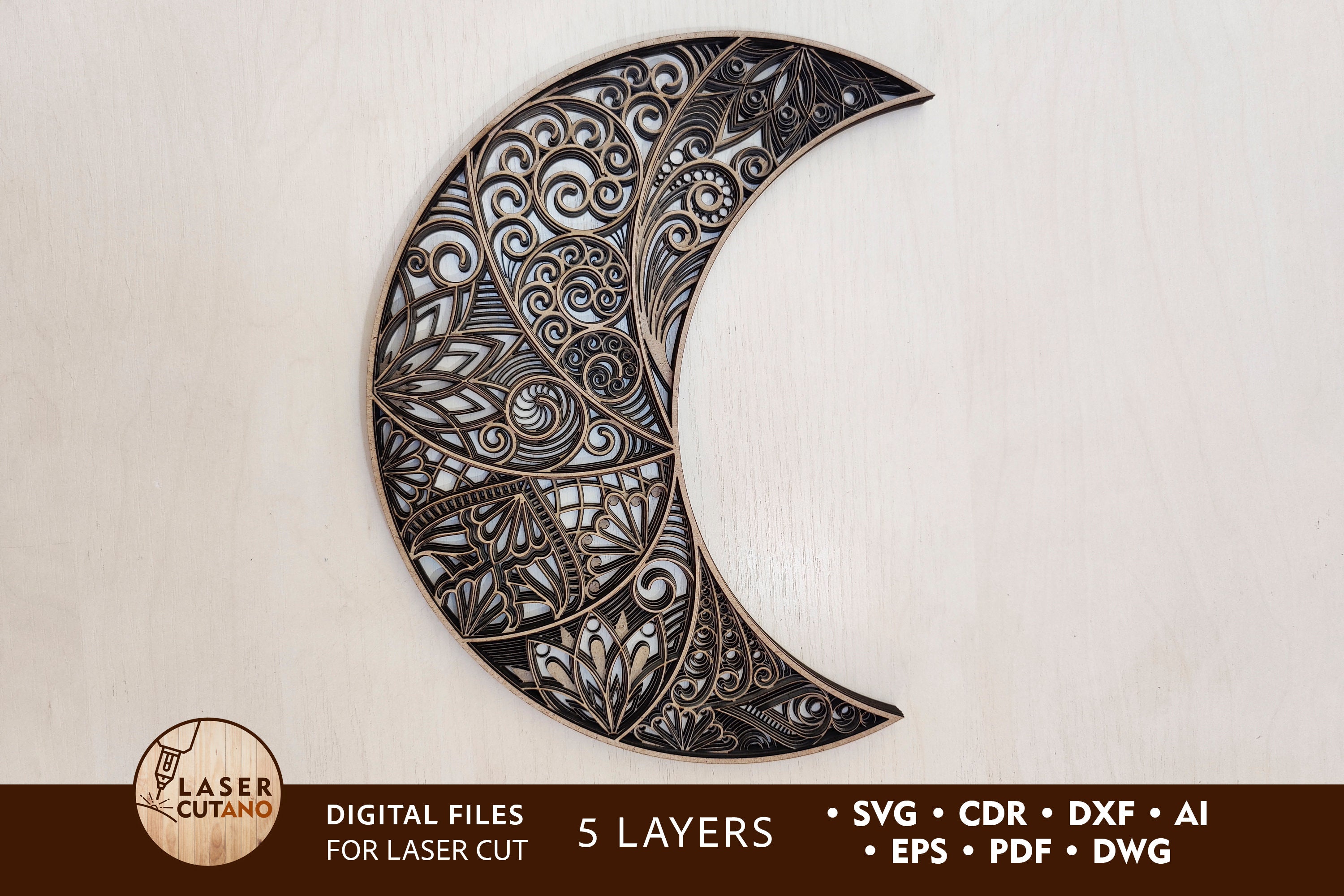 Laser Cut Files the Moon Laser Cut File Svg Laser Cut - Etsy Australia