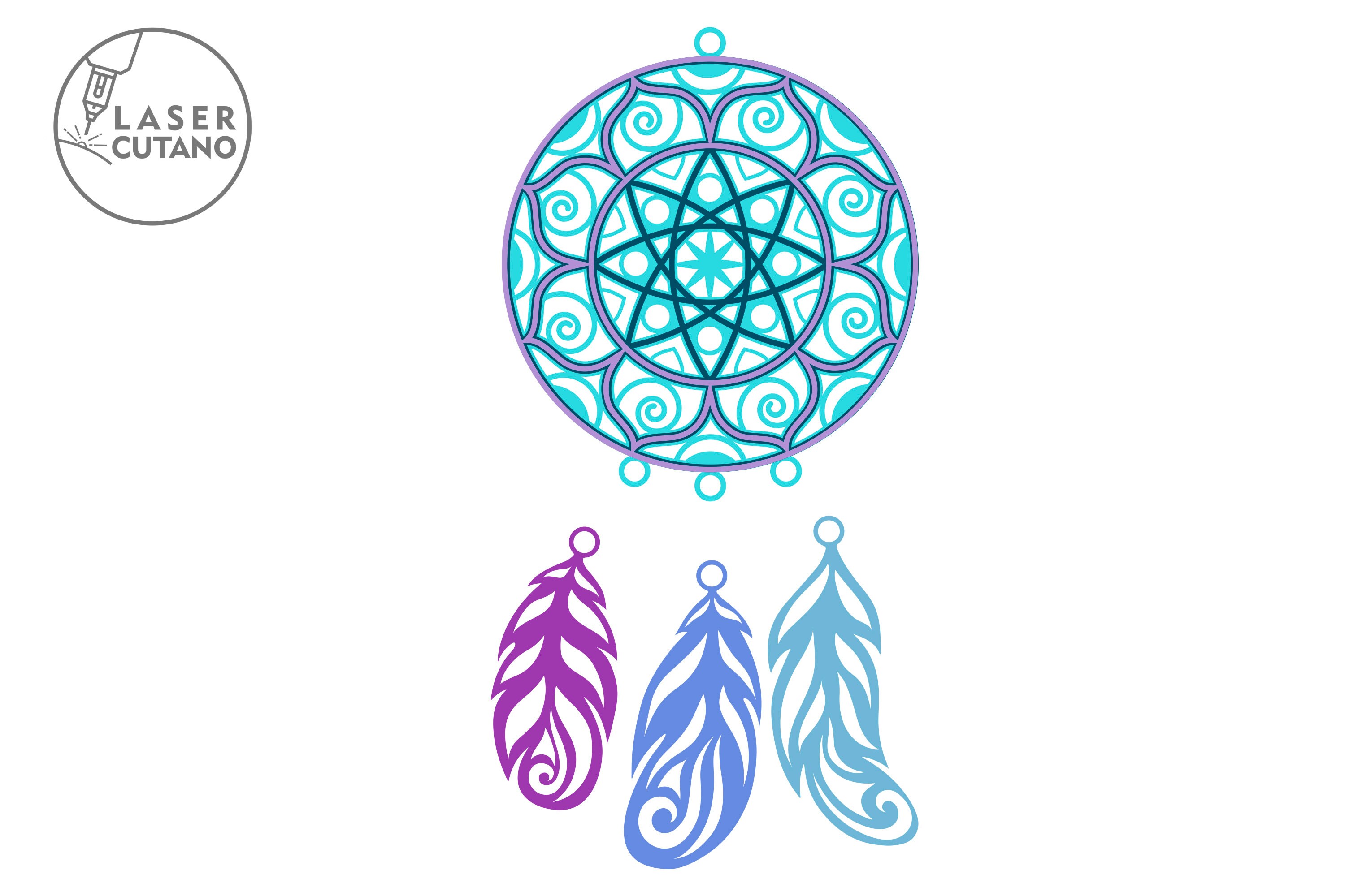 Laser Cut Wall Art DREAM CATCHER Silhouette and Cricut Files Vector Cnc ...