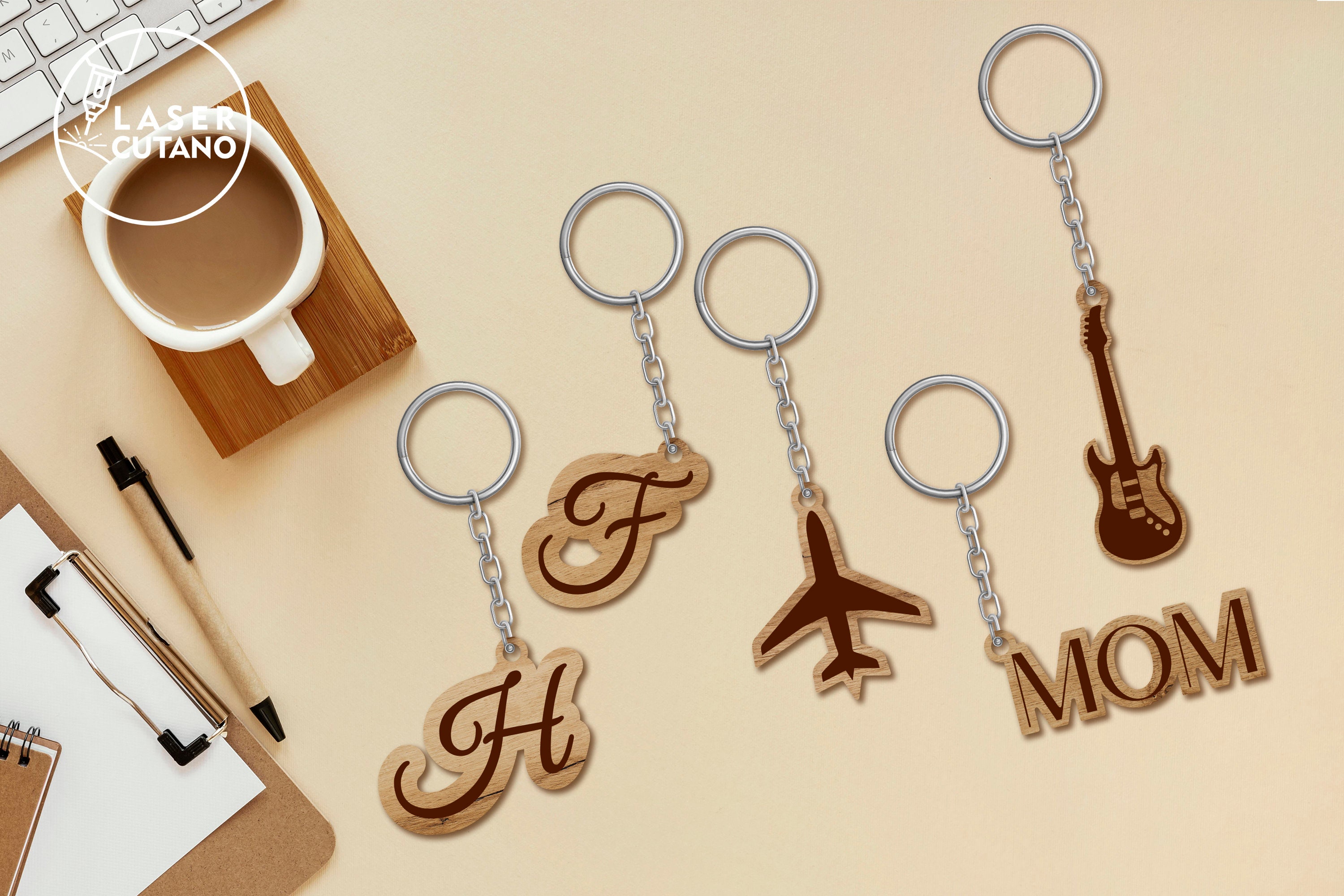 Laser Cut File Keychain Svg Laser Files Dxf and Name Keychain - Etsy