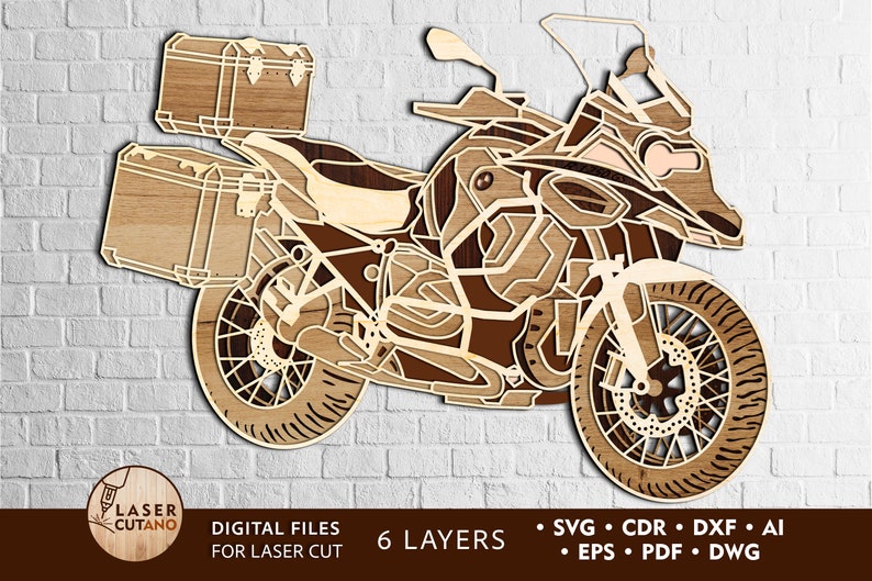 MOTORCYCLE Laser Cutting Wall Art Laser Cut File and Dxf Cnc - Etsy
