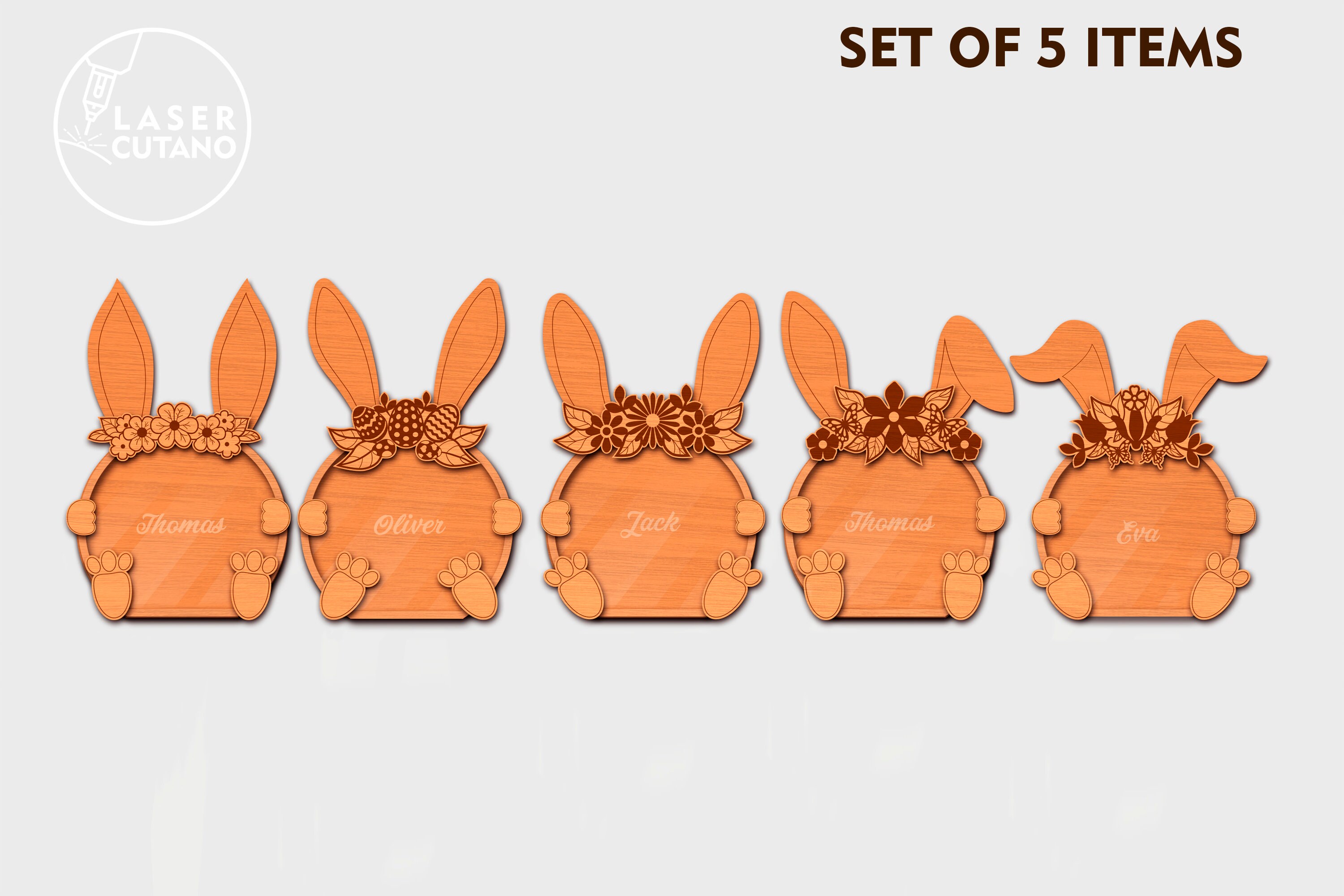 RABBITS EASTER Laser File for Cutting SVG and Laser Cut Easter - Etsy
