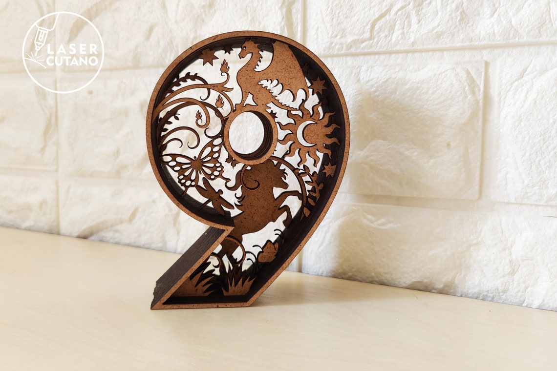 NUMBERS Laser Cut Files 3d DIGITS Svg Files for Cricut, Laser Engraved ...